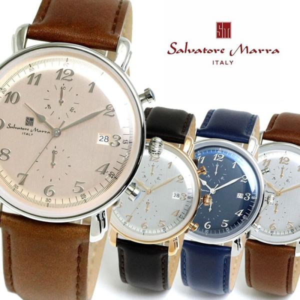 Salvatore Marra サルバトーレマーラ 腕時計 メンズ クオーツ 日常生活防水 カレンダー クロノグラフ SM18109 ギフト 人気 激安 プレゼント クリスマス ギフト おすすめ ラッピング無料可能  洗練されたデザインの文...