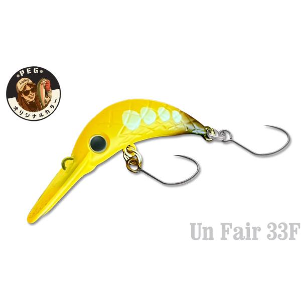 全長：33mm重量：1.7gタイプ：フローティング今回、私の大好きなラッキークラフト・アンフェア33Fをベースに、こだわりと遊び心を詰め込んだオリジナルカラーが出来上がりました。見た目でも楽しめてしっかり魚を連れてきてくれる。地元東北を盛り...