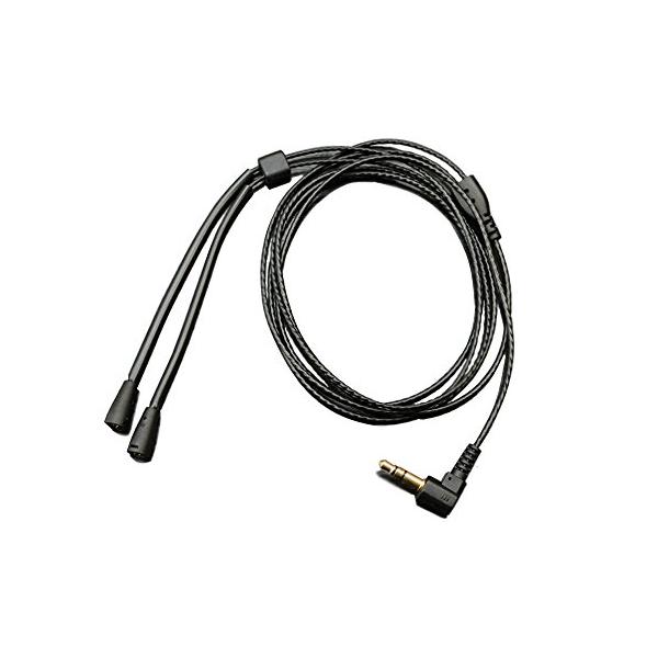 ・ブラック  TR-IE3・SENNHEISER IE8/IE80 対応リケーブル・ケーブル:銅・ケーブル長:120cm / イヤーフック対応:ワイヤー入り・プラグ:3.5mm L型プラグ 金メッキ / イヤフォン側プラグ:金メッキピン・イ...