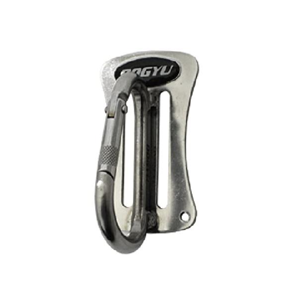 ・シルバー FS-2 FS-2・・Color:シルバーSize:FS-2・全長:85mm・重量:130g・軸径:8mm・仕様:作業ベルト50mm用・落下防止コード取付穴2か所付・本体:ステンレス