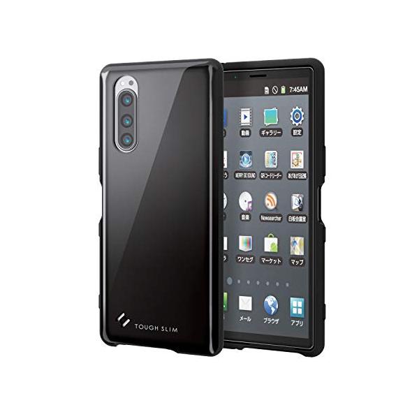 002_Xperia 5 [ SO-01M/SOV41/901SO ]・ブラック 1)単品 PM-X5TS2BK・対応機種:Xperia 5・全周に配置した独自設計のエアクッションが効率的に衝撃を吸収するXperia 5用TOUGH SLI...