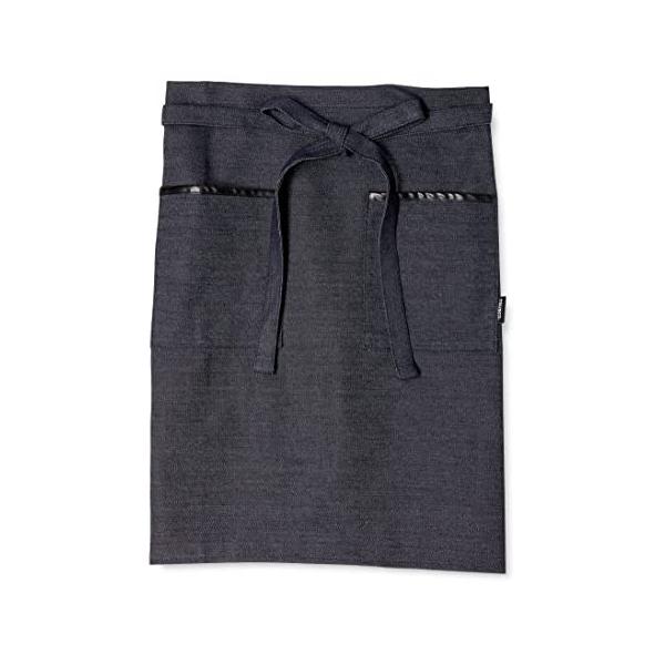 腰前掛・ブラック 幅:60cm、着丈:60cm TDC-E105・・Style:腰前掛・色:ブラック・サイズ:フリーサイズ・幅:60cm、着丈:60cm、質量:245g・材質:綿・丈夫なデニム素材で出来た膝丈の腰前掛けです