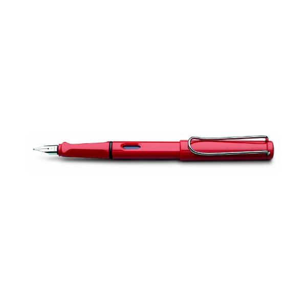 万年筆・レッド M 中字 L16M・LAMY サファリ 万年筆 M 中字・品番：L16-M・色：レッド・機構：両用式・付属リフィル：カートリッジインク ブルー1本（品番：LT10BL）