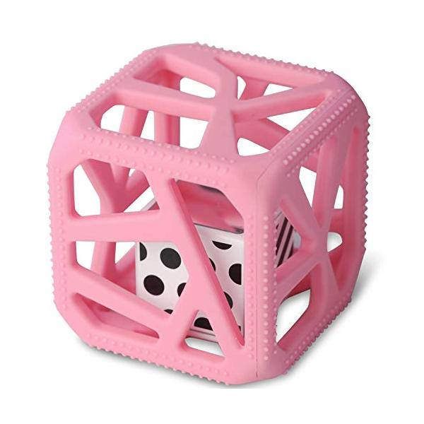 ・Pink  Cub-ros・「歯がため」と「ラトル」が一つになったチューキューブ・外側は柔らかいシリコンでできており赤ちゃんの小さな手に握りやすく、かんだり、なめたり、引っぱったり、振って音を楽しんだりと楽しみ方は無限大。・中のラトルは取...