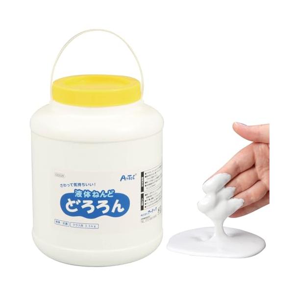 ホワイト/-/23229・パッケージ個数:1・どろっとした触感できもちいい！絵の具を混ぜてカラフルな液体ねんどがつくれる！・紙、布、ひもなどがそのままの形で固まる・ダンボールや木材などにも塗りやすい！・1ケース18〜20人分・【内容量】約2.7L