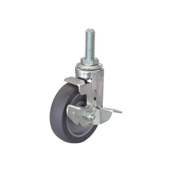 ねじ式 ストッパー付・ Φ100 ・・Size:Φ100Style:ねじ式 ストッパー付PatternName:単品・許容荷重(kgf):61.2・車輪径D(mm):100・車輪幅(mm):28・取付高H(mm):125・軸長L(mm):40