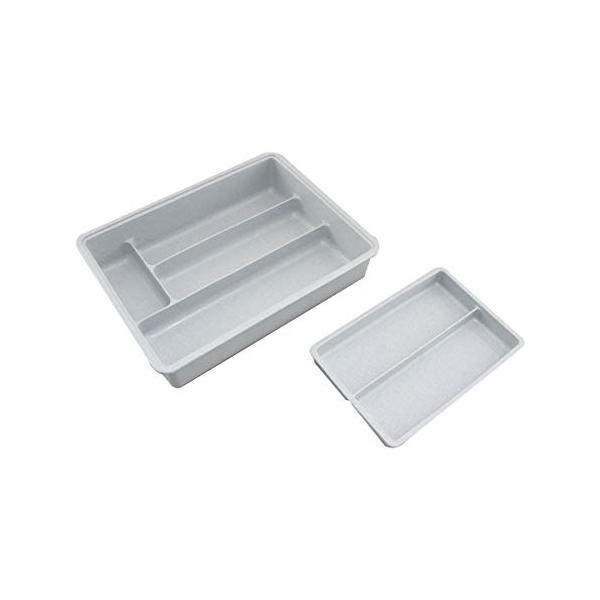 01.)抗菌整理トレー グレー・グレー スライド式 抗菌整理トレー 14949・・Style:01.)抗菌整理トレー グレー・サイズ:本体/約幅31×奥行24×高さ6.5cm、トレー部分/約幅15×奥行22.4×高さ2.8cm・本体重量:約...