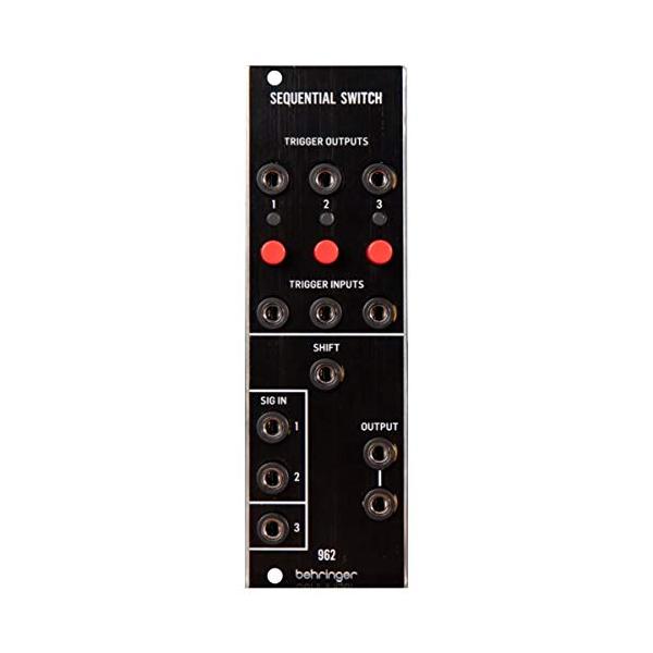 ・  962 SEQUENTIAL SWITCH・「Modular 55」シリーズのディスクリート回路を本格的に再現・2/3 CV信号入力を1-1出力にして、960モジュールを24ステップシーケンサーに拡張・CV入力チャンネルを選択するため...