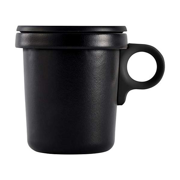 マグカップ・ブラックブラック 360ml ・・Color:ブラックブラック・本体サイズ:約13×9.5×10cm・材質:ホーロー用鋼板・ABS＋ネオジウム・ポリプロピレン・原産国:日本・電子レンジ・食洗機使用不可能