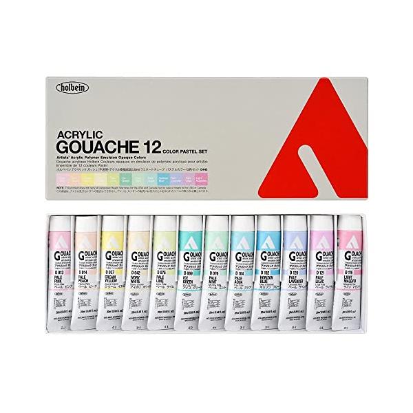・12色 20ml 7442・通常のセットには入っていない色だけで構成されているので、2つ目のセットとしてもオススメです。・話題の“絶対かわいい”絵具セット第2弾「アクリリック ガッシュ パステルカラー12色セット」・水に溶けますが一度乾く...