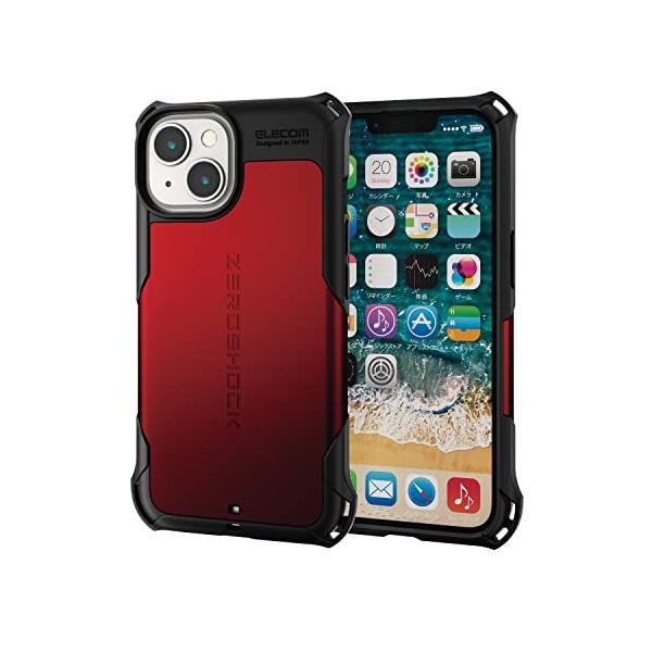 1)ケース単体・レッド  PM-A22AZERORD・・Color:レッドStyle:1)ケース単体・全方向の衝撃からiPhone 14/iPhone 13を守るZEROSHOCKケースです。・最も大きな衝撃が予想される四つ角にダンパーを設...