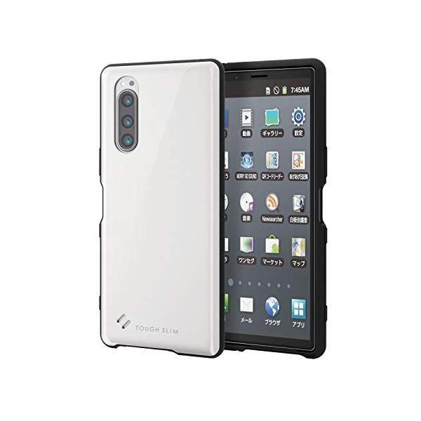 002_Xperia 5 [ SO-01M/SOV41/901SO ]・ホワイト 1)単品 PM-X5TS2WH・対応機種:Xperia 5・全周に配置した独自設計のエアクッションが効率的に衝撃を吸収するXperia 5用TOUGH SLI...