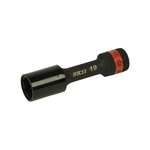 ・ブラック 19mm S4WP-19・・Size:19mm・差込角:12.7mm(1/2インチ)・全長:110mm・二面幅:19mm・先端外径(樹脂製プロテクター未装着時):25.9mm・先端外径(樹脂製プロテクター装着時):27.9mm