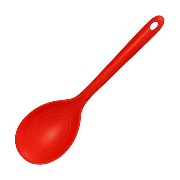 05)クッキングスプーン ダークレッド・ダークレッド 26.5cm 60048・サイズ(約):7.2×26.5cm・本体重量(約):63g・素材・材質:本体/シリコーンゴム、芯材/ナイロン・生産国:中国・耐熱温度:160度・耐冷温度:-30...