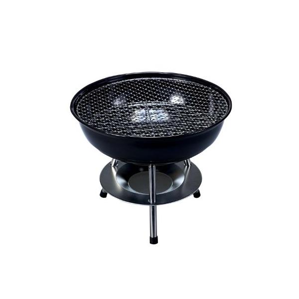 ・ 2人用 M-6465・キャプテンスタッグ　丸型バーベキューコンロ M-6465・■サイズ：360×130×355mm・■材質：ほうろう用鋼板（表面加工：ほうろう）・■重量：1.7kg・火力調節に便利な通気孔付。