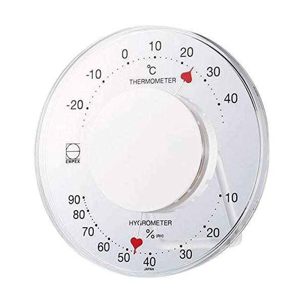 ・ホワイト 3×14×10cm LV-7301・温度精度範囲:±1度以内(-20~+40度)・湿度精度範囲(常温時):±3%RH以内(35~75%RH)・測定範囲:(温度)-26~46度、(湿度)10~90%RH