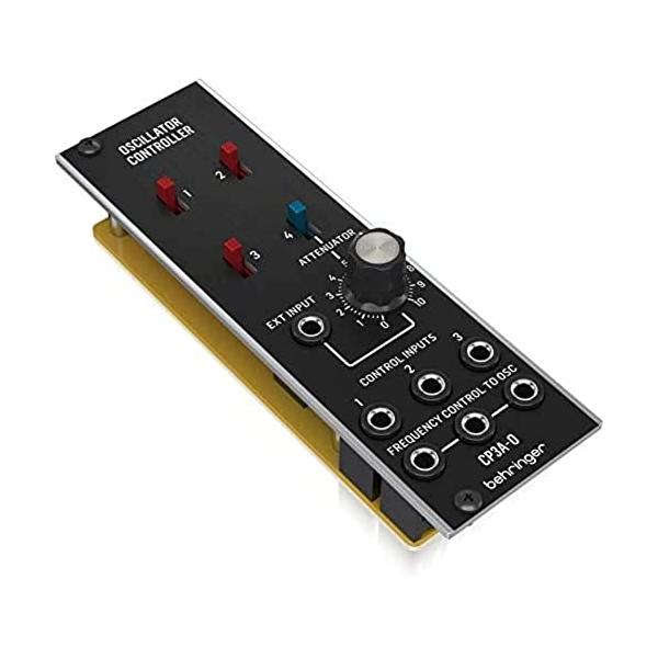 ・  CP3A-O OSCILLATOR CONTROLLER・「モジュラー55＆35」シリーズの回路を忠実に再現、4つのスイッチにより、複数のオシレーターにCV信号を送信可能・専用のアッティネーターを搭載した外部入力ジャック・VCOモジュ...