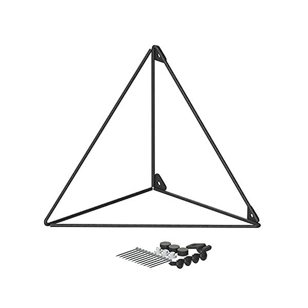 ミニマル・ブラック Lサイズ WPK-68・・Size:LサイズColor:ブラック・【商品サイズ】幅 19cm × 奥行 19cm × 高さ 19cm【使用荷重】 3kg【カラー】ブラック・【セット内容】トライアングルフレーム1本、棚固定...