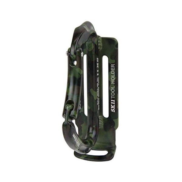 ・カモフラージュ 幅/40×高さ/125×奥行/74 mm SATH-CAMOUFLA・・Color:カモフラージュ・用途:ベルトに通して工具類の吊り下げ・仕様1:高強度、アルミ鋳造カラビナ・仕様2:湾曲ゲートで工具をカツンと吊り下げ可能・...
