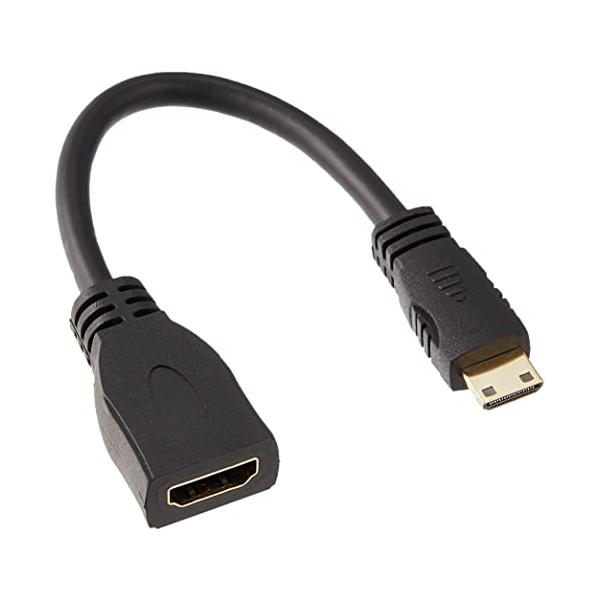 変換ケーブル(約10cm)・ブラック HDMI - Mini HDMI AD-HDAC2BK・・Size:HDMI - Mini HDMIStyle:変換ケーブル(約10cm)・HDMI端子(タイプA)をHDMI-Mini端子(タイプC)に...