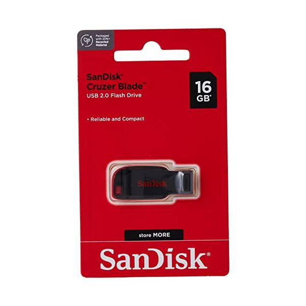 ・ブラック///ホワイト  SDCZ50-016G-B35・メモリ容量：16GB・コネクタ：USB2.0対応・キャップレスUSBフラッシュメモリ