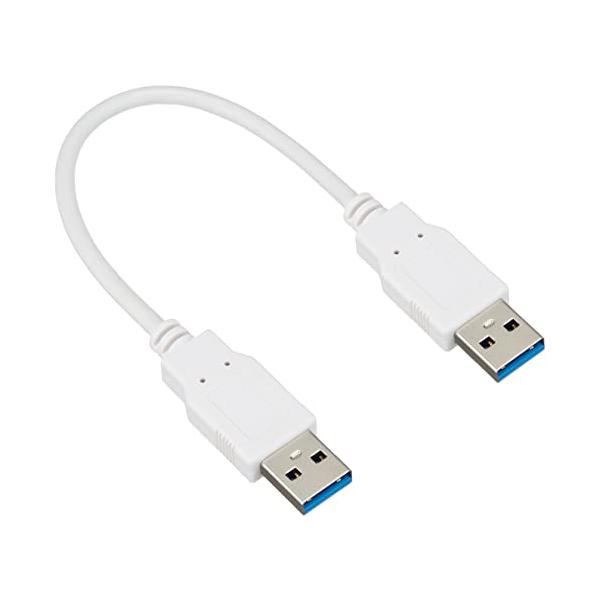 クロス結線・ホワイト  USB3A-AX/CA20・・Style:クロス結線・USB3.0対応の両端Aオス(クロス結線)ケーブル・USB : 3.0 (3.1 Gen1、最大5Gbps)、2.0対応・端子1 : USB A(オス)・端子2 ...