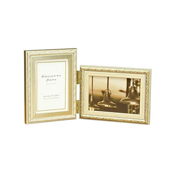 2面・SL&amp;GD 外寸:280×158mm(見開き時)、内寸:左89×127mm/右127×89mm、窓寸:左78×116mm/右116×78mm ANCL2-L-SLGD・・Color:SL&amp;GDStyle:2面・本体:樹...