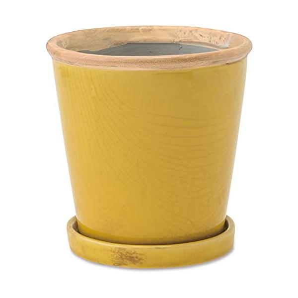 シンプル・ミモザ サイズ：約φ16 H16.5 30766・サイズ：Φ16×H16.5cm・素材：セラミック・生産国：中国・底穴有