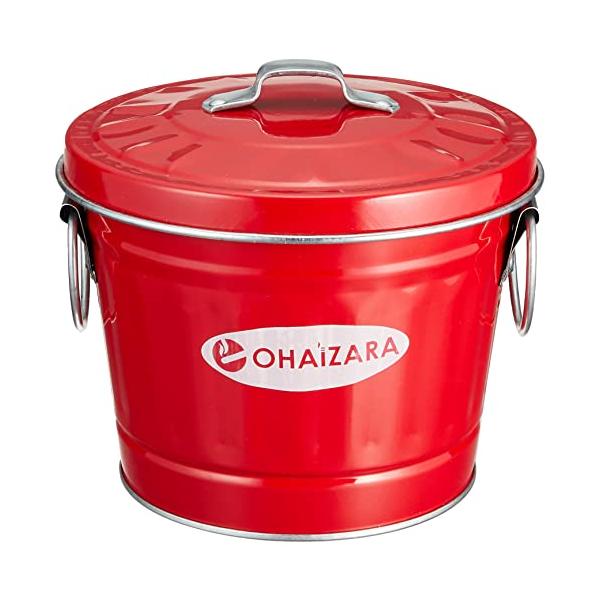 バケツ型レッド/(約):口径13.5×底径11×高さ12.5cm/OHR1・パッケージ個数:1・サイズ(約):口径13.5×底径11×高さ12.5cm・重量(約):260g・材質/本体：トタン（亜鉛メッキ鋼板)