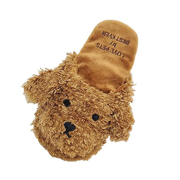 トイプードルブラウン/サイズ：18cm×10cm×6cm/47223・Style:トイプードル・パッケージ個数:1・スリッパ型のエットトイ・35ｇ・原産国:中国・素材：ポリエステル