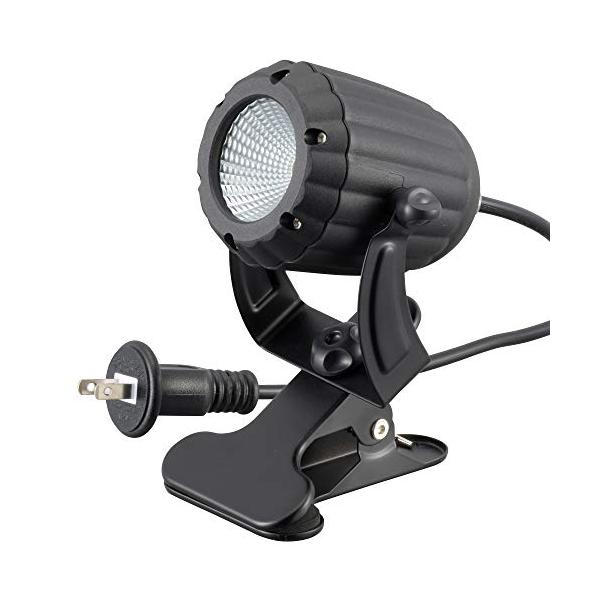 ・ブラック  LTC-COB-BB・電源:AC/100V 50/60Hz・光源:LED×1灯(交換不可)/昼光色・照度:約450ルクス(約1m先の中心の照度)・本体寸法:ヘッド(約)幅106×高さ75×奥行113mm、クリップ(約)幅77×...