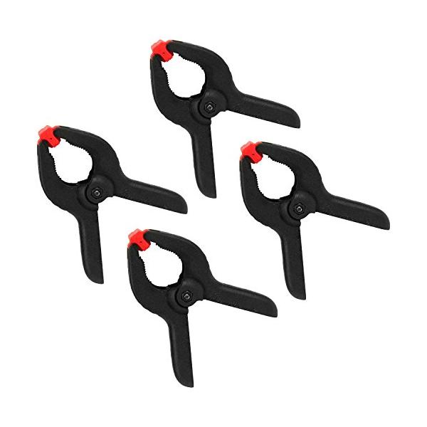 インダストリアル・ブラック  ECS-80 4PCS・用途:接着作業での固定や模型などの組み立て等・特徴:ホビーや小物木工作業などに最適・口の開き幅:25mm・全長:85mm・材質:ナイロン製