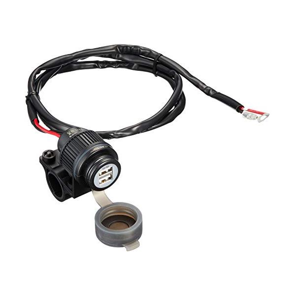 汎用ブラック/ツインポート/304-6221・Size:ツインポートStyle:汎用Color:ブラック・パッケージ個数:1・樹脂製ブラック・12V DC5V/2.1A・配線:1150mm・梱包サイズ:60.0×195.0×127.0mm