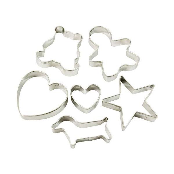 ・シルバー 6個 DL-6193・・Size:6個PatternName:バラエティー6個Aセット・【かんたん! すぐできる! オリジナルスイーツをつくろう!】・アイシングでデコレートしてもかわいい大きめタイプ・かわいいこどもとくまの抜き型...