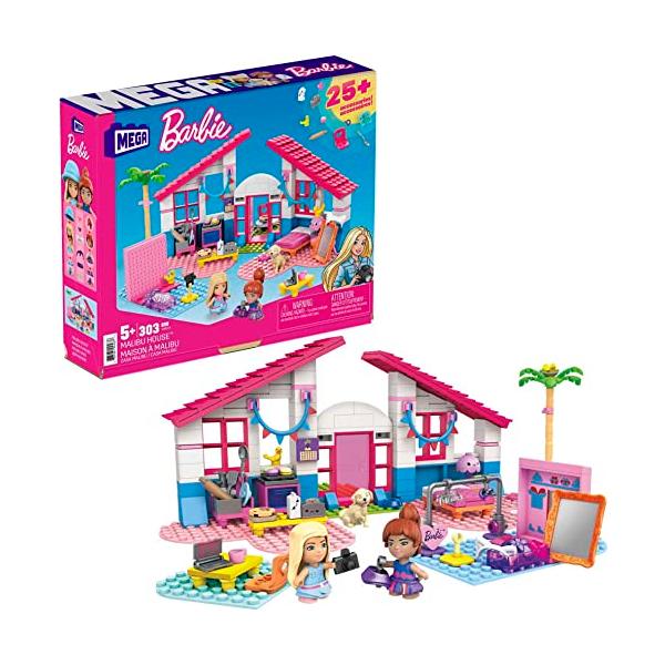 ・ピンク 33.71 x 27.25 x 12.85 cm GWR34・内容２つの小さなバービーと子犬や鳥、特別なピースとアクセサリー付の303ブロック。キッチンやベッドルームなど、お部屋や家具を自由に コーディネートして、理想のおうちを作...