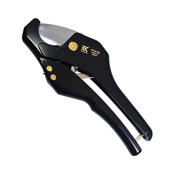 FP42-BG本体・ 全長:227mm FP42-BG・・Size:全長:227mm・特徴:ホロー形状刃により切断時の抵抗を軽減し、パイプ割れを大幅に減少・切断能力:硬質塩化ビニル管 VP30/VW30/VE36まで、ポリエチレン管φ42ま...