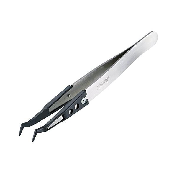 先端幅:1.0mm(R型)・ 先端幅:1.0mm(R型) P-642-S・・Style:先端幅:1.0mm(R型)・チップ交換式ピンセット。あらゆる先端形状をラインナップ。作業に合わせてチップの交換ができます。・チップは静電気対策されたエン...