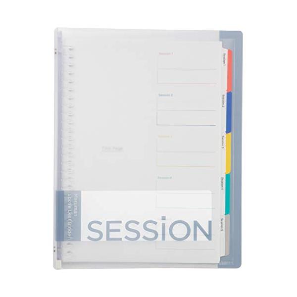・クリア 1個 (x 1) F310-98・・Color:クリア・2倍のインデックスで、勉強効率アップ　カラーバインダ―「SESSiON セッション」です。・カラーラミネートタブ5山にフリータブを追加した大小のWインデックスが特長です。・サ...