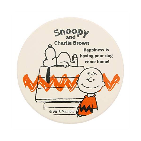 ・スヌーピー&amp;チャーリー・ブラウン 9cm 493508・・Color:スヌーピー&amp;チャーリー・ブラウン・サイズ:約直径9×高さ0.7cm・素材:陶器 コルク・生産国:中国・&amp;copy 2019 Peanuts Wo...