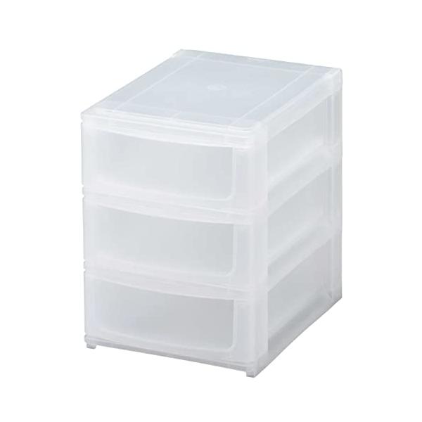 浅3段クリア/浅3段/NpdA5-a3CL・PatternName:ハーフStyle:浅3段Color:クリア・パッケージ個数:1・カラーボックス対応日本製・前ズレを防止する脚ゴム付きでストレスなくお使いいただけます・サイズ連結可能、後ろで...