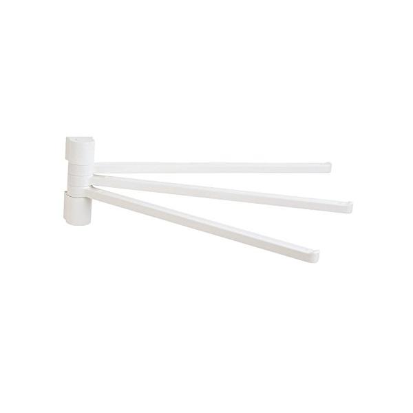 ・ホワイト なし K-739・サイズ:33.5×3×10cm・耐荷重:100g(1本につき)・取付方法:マグネット(補助鉄板付き)・アームが長くふきんが広げて干せるので早く乾く。・マグネットには壁にキズを付けないシートが貼ってある。