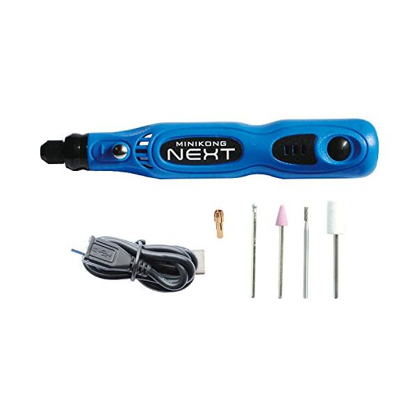 ・  YWE-N・回転数:5000/9000/14000min-1・定格使用時間:15分・重量:85g、材質:ナイロン樹脂・電源:USB充電、電圧:3.6V、電流:2V・付属品:ビット4種(φ2×2.35/6.5×10×2.35/φ2×7×...