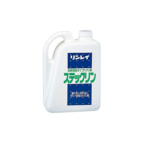 ・  741631・垂れにくいゼリー状強力ハクリ剤・希釈するとゼリー状になり什器下等に流れ込みにくい・幅木や階段の蹴込み部分のハクリに最適・規格:4L 1本入