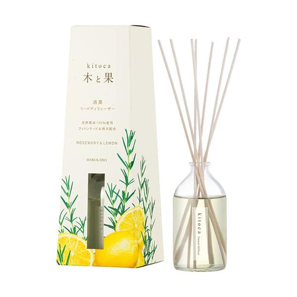 ・ローズマリー＆レモン 容量：90ml 6162・「木と果」は、樹木からとれるフィトンチッドと柿の実からとれる柿渋の2種類の消臭エッセンスを使った消臭リードディフューザーです。・シャープなローズマリーにレモンの酸味を加えたすっきりとした香り...