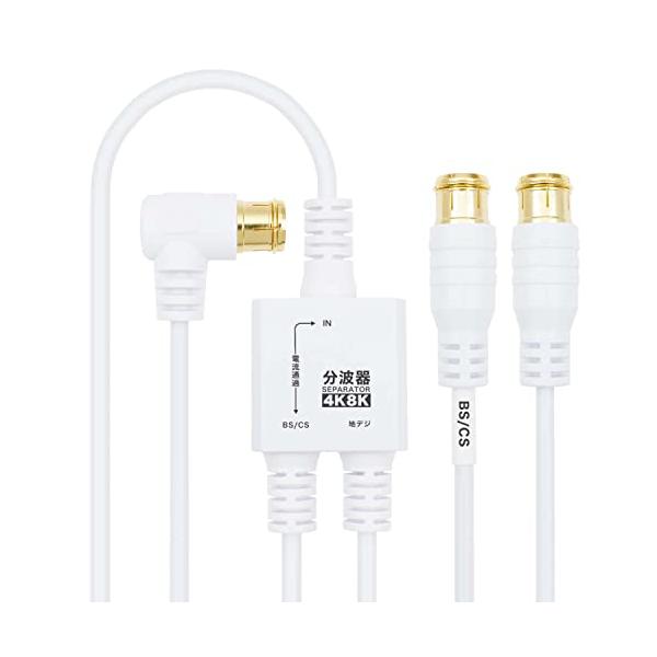 ・ホワイト 3m/30cm AE-645WH・・Size:3m/30cmColor:ホワイト・分波器仕様 ●入力周波数：47〜3224（MHz） ●出力周波数：U/V出力端子47〜862（MHz）　BS/CS出力端子950〜3224（MHz...