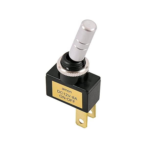 12V・8A/シルバートグルタイプ/ON-OFF/12V・8A/シルバー/12V・8A/シルバー/3203・PatternName:トグルタイプSize:12V・8A/シルバー・パッケージ個数:1・電装品のON-OFFに・スイッチタイプ：O...