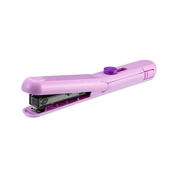 バイオレット・バイオレット  HD99938・・Style:バイオレット・本体サイズW21×D148×H19(使用時32)mm 質量28g・カラーバイオレット・軽量で持ち運びに便利。ペンケースに入るホッチキスです。・持ち歩いても針切れしにく...