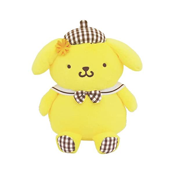 ぬいぐるみ・ポムポムプリン ぬいぐるみ 180063-23・サイズ：H23xW21xD18cm・サンリオキャラクターズたちのぬいぐるみが、ギンガムコスチュームに羽が付いて登場。