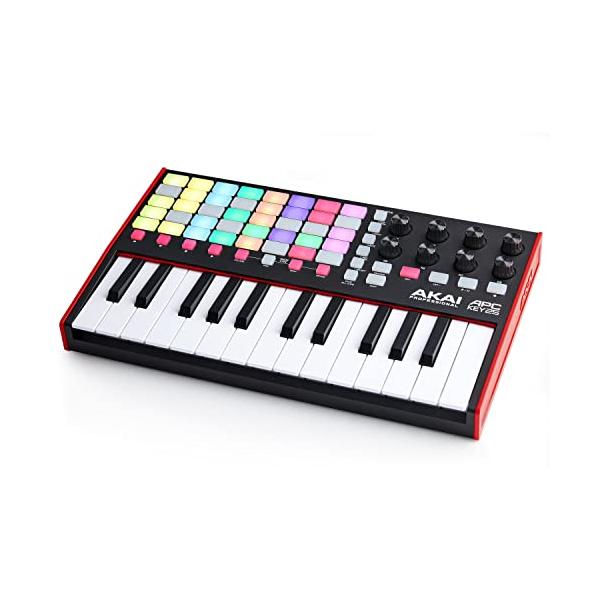 APC Key25 MK2・黒  APCKEY25MK2・・Style:APC Key25 MK2・総合コントロール - Ableton Live USB MIDIキーボード コントローラー、25音シンセサイザーキーボード内蔵、専用オクター...