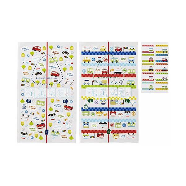 コンビニタイプ のりもの 30枚入・  P-3255・本体サイズ:約14×0.025×24cm・材質:ポリプロピレン・原産国:日本・30枚入(2柄各15枚)